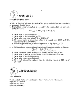 DepEd SHS STEM General Chemistry Modules Quarters 1-2 by CDO | PDF