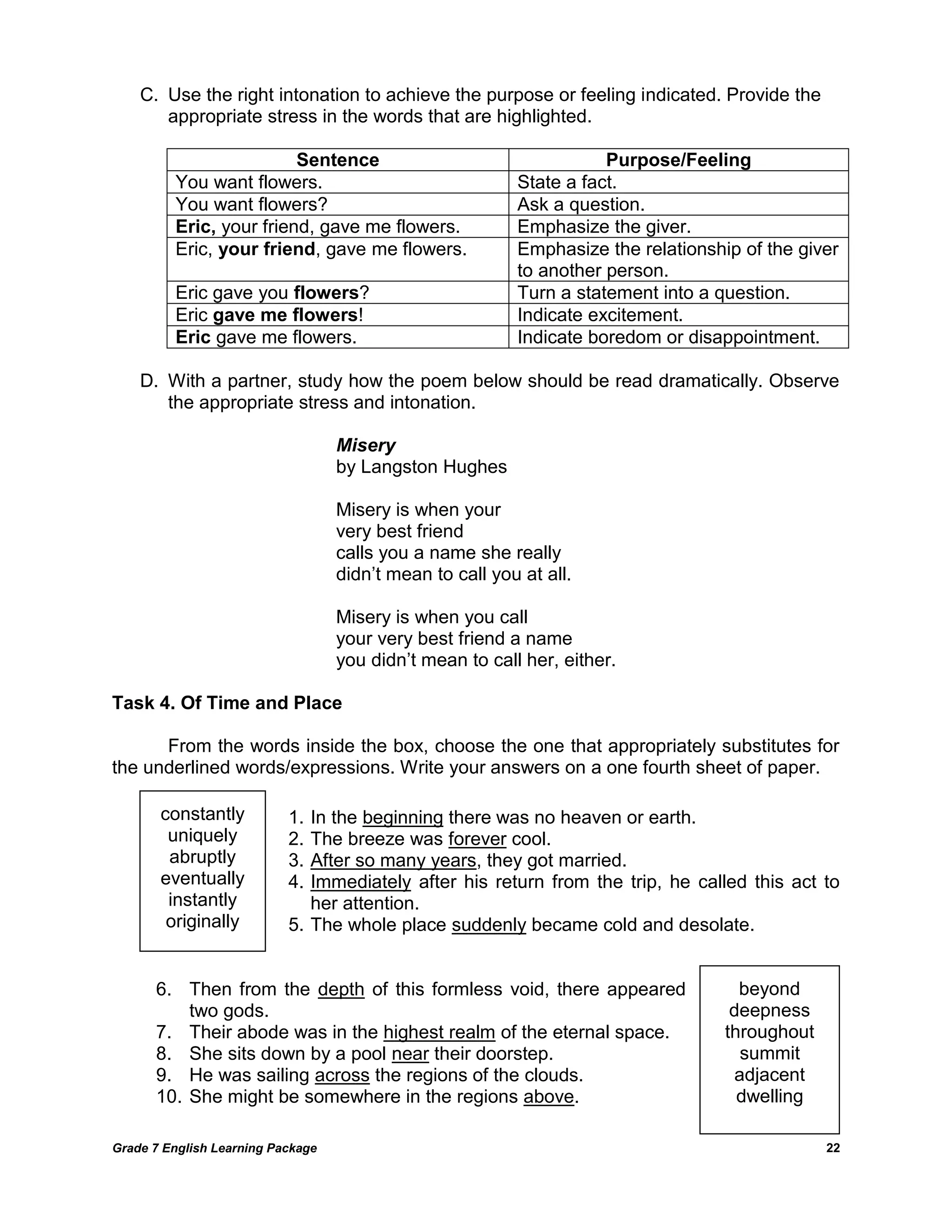 Deped grade 7 english module 1st quarter | PDF