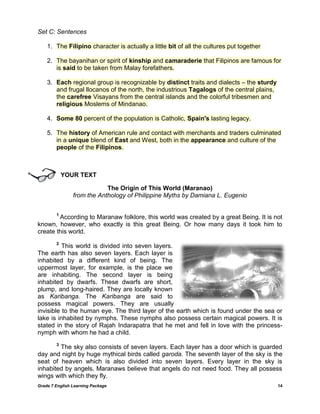 Deped grade 7 english module 1st quarter | PDF