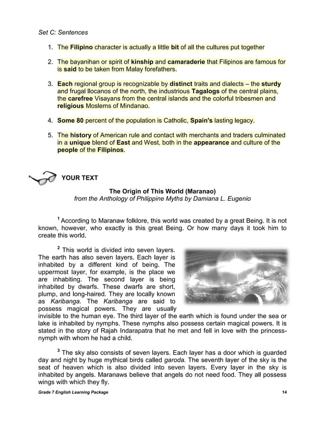 Deped grade 7 english module 1st quarter