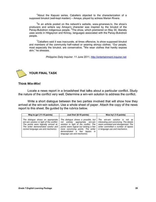 Deped grade 7 english module 1st quarter