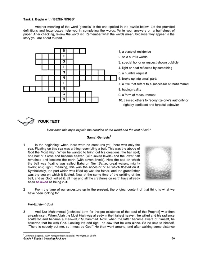Deped grade 7 english module 1st quarter