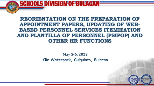 Reorientation on the Preparation of Appointment Papers, etc. | PPTX