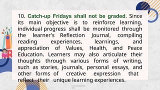 DepEd Memo No. 001, s. Implementation of Catch -up fridays | PPTX