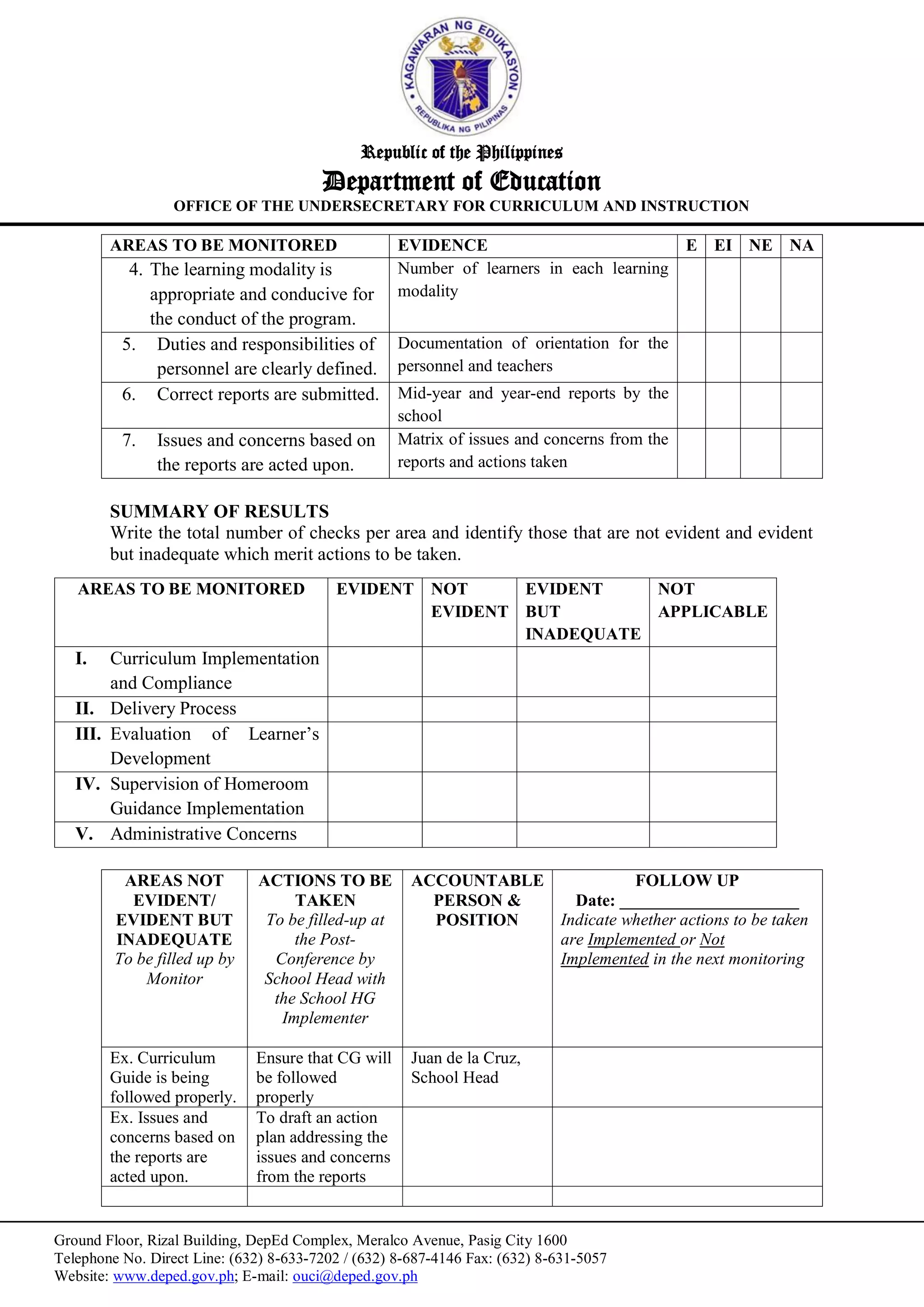 Deped memorandum policy guidelines on the implementation of the ...
