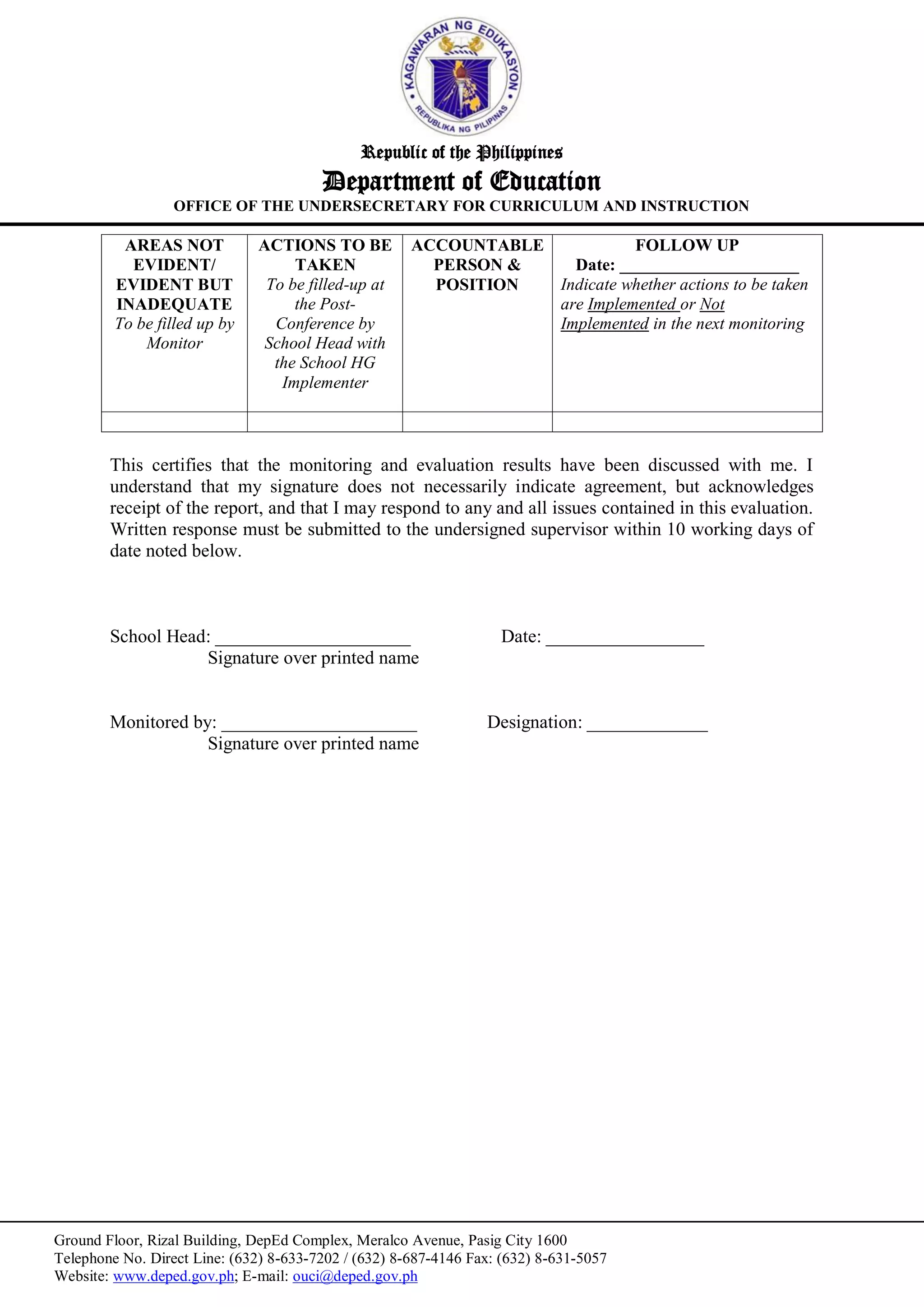 Deped memorandum policy guidelines on the implementation of the ...