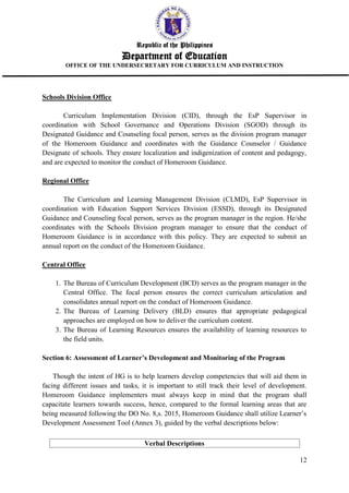 Deped memorandum policy guidelines on the implementation of the ...
