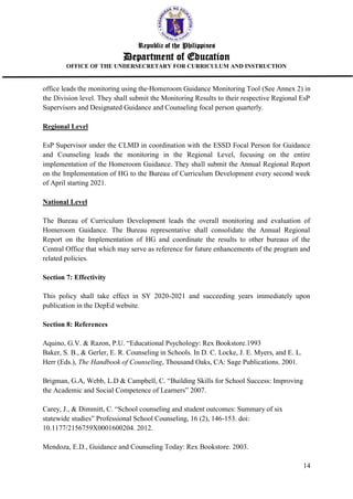 Deped memorandum policy guidelines on the implementation of the ...