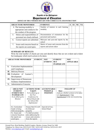 Deped memorandum policy guidelines on the implementation of the ...