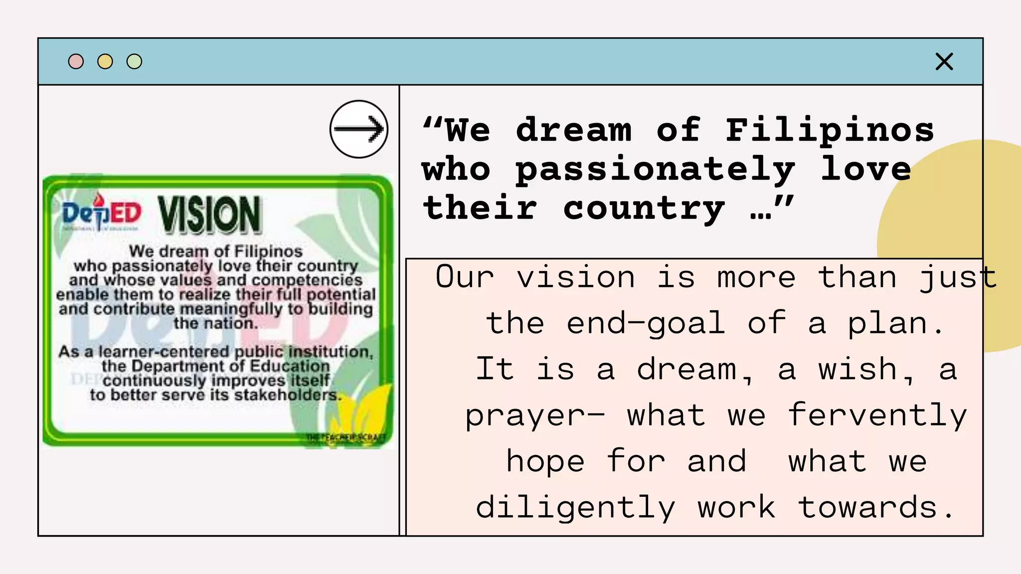 Deped mission, vision and core values | PPTX