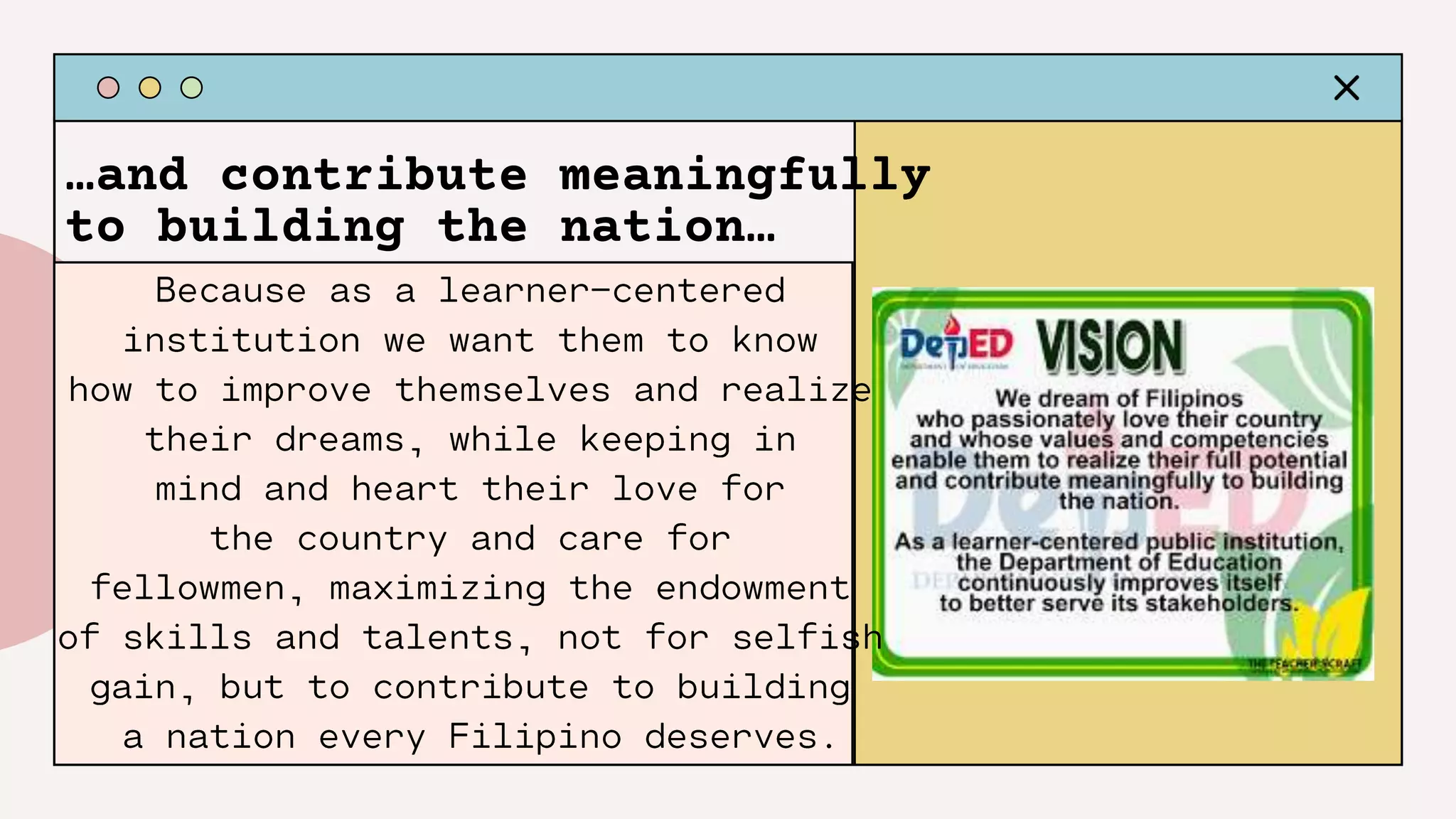 Deped mission, vision and core values | PPTX