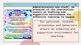 Deped mission, vision and core values | PPTX