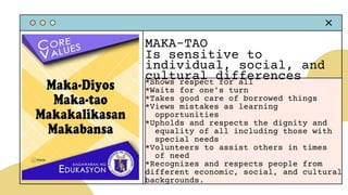 Deped mission, vision and core values | PPTX