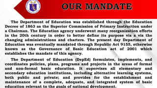 DepED Mission, Vision, and Core Values.pptx | Professional School ...