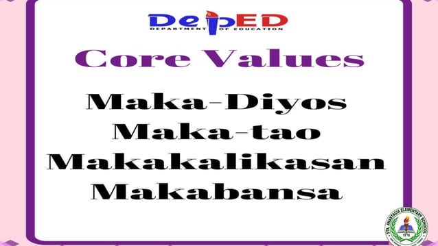 DepED Mission, Vision, and Core Values.pptx | Professional School ...