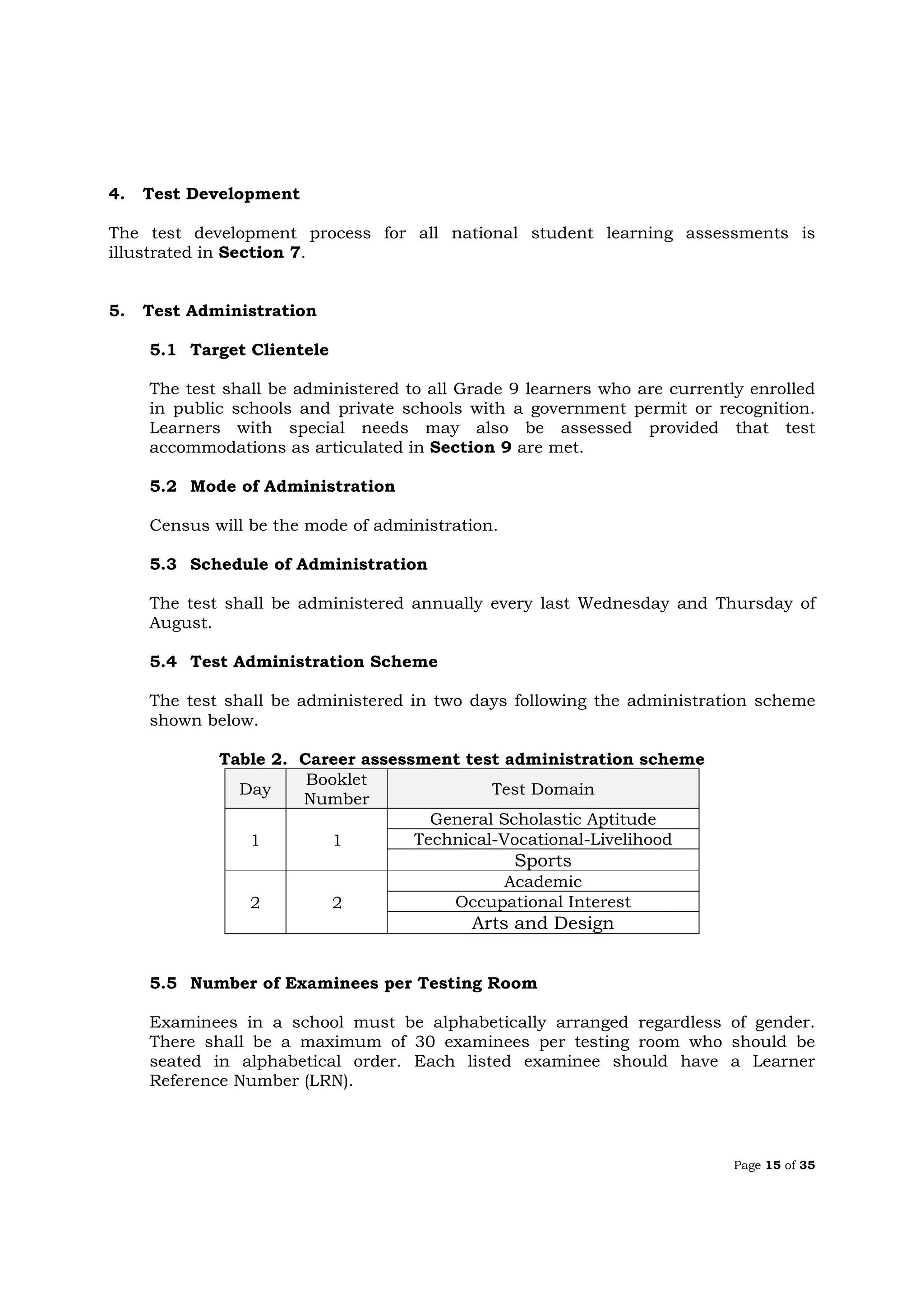 Dep ed order do-s2016_55 k-12 assessment policy | PDF