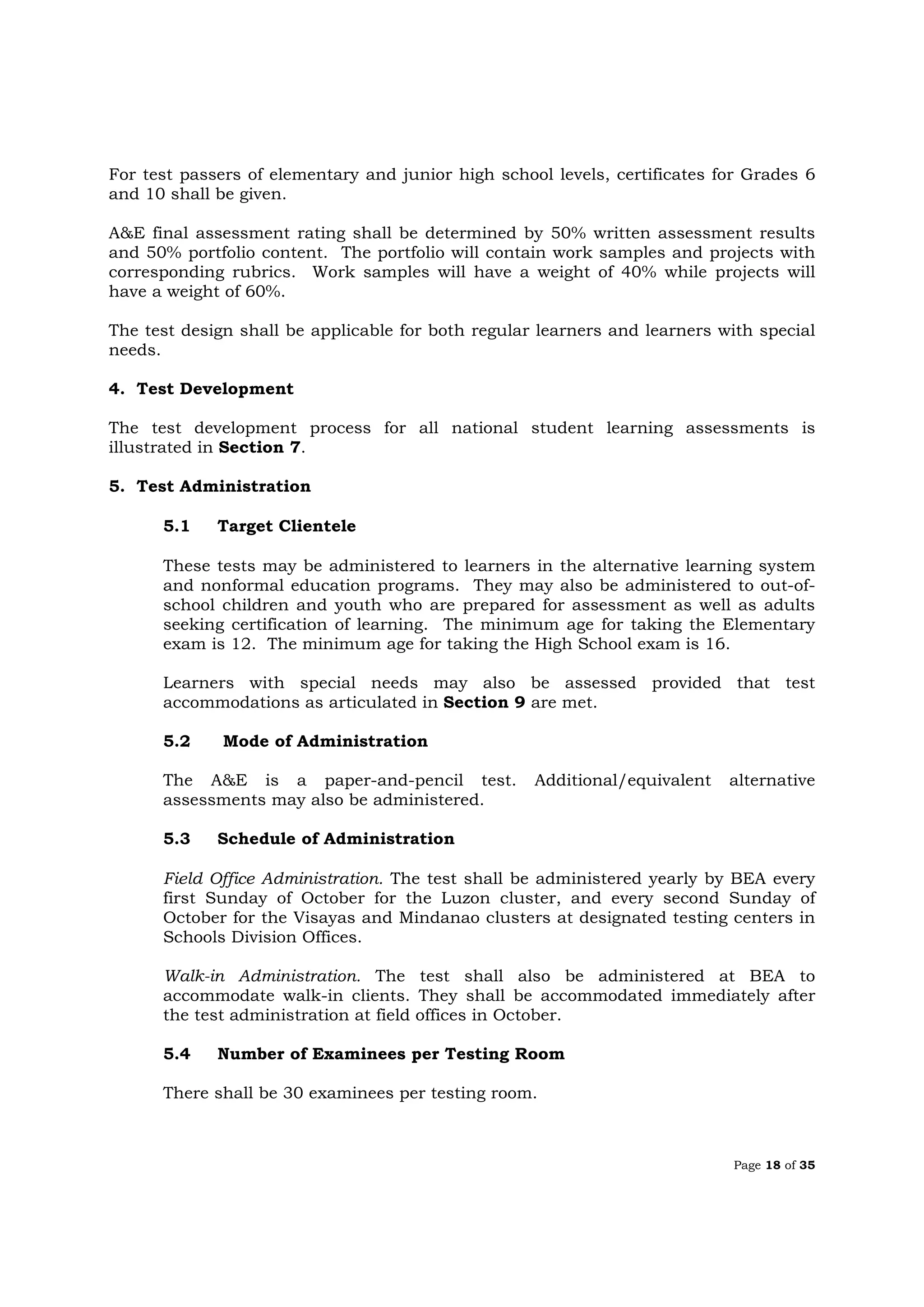 Dep ed order do-s2016_55 k-12 assessment policy | PDF