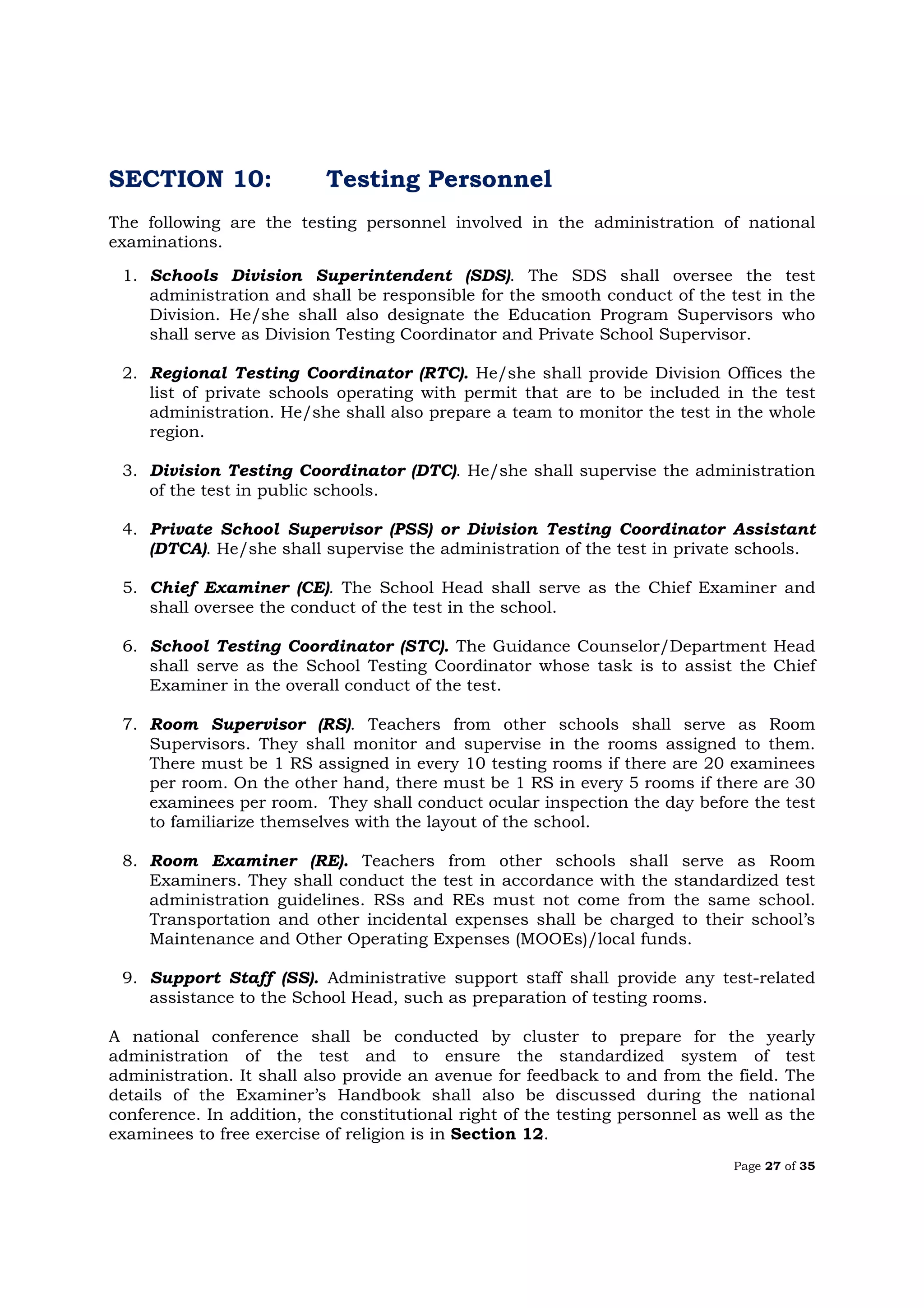 Dep ed order do-s2016_55 k-12 assessment policy | PDF