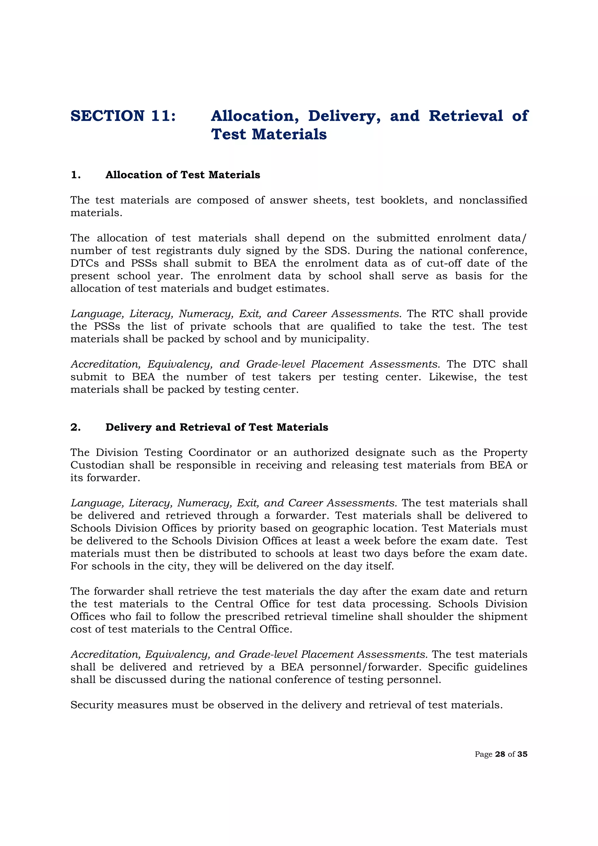 Dep ed order do-s2016_55 k-12 assessment policy | PDF