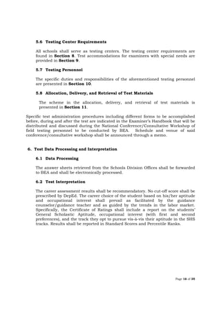 Dep ed order do-s2016_55 k-12 assessment policy | PDF