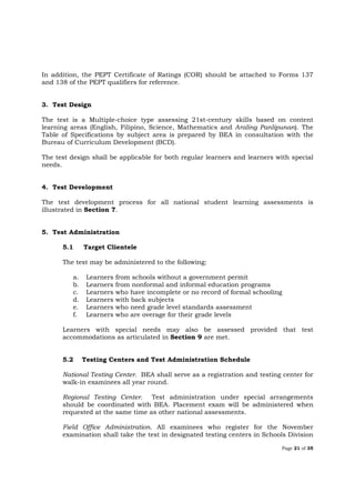Dep ed order do-s2016_55 k-12 assessment policy | PDF