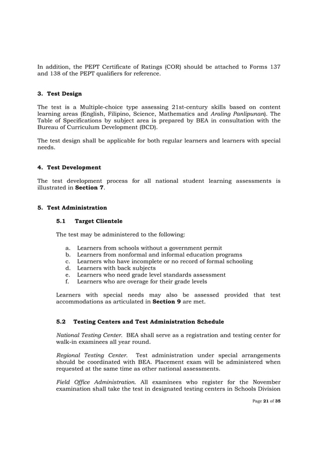 Dep ed order do-s2016_55 k-12 assessment policy | PDF