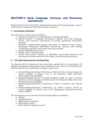 Dep ed order do-s2016_55 k-12 assessment policy | PDF