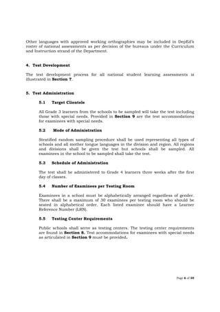 Dep ed order do-s2016_55 k-12 assessment policy | PDF