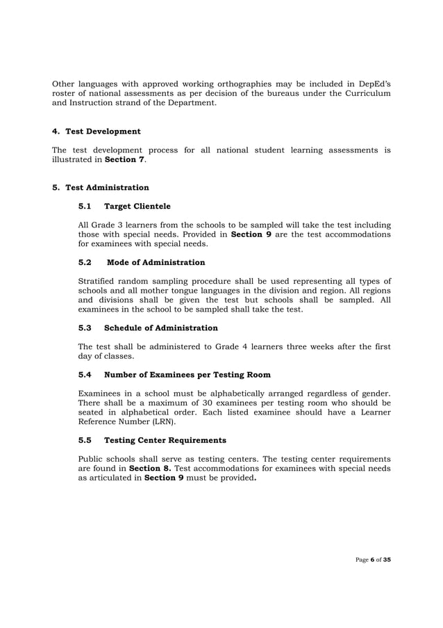 Dep ed order do-s2016_55 k-12 assessment policy | PDF