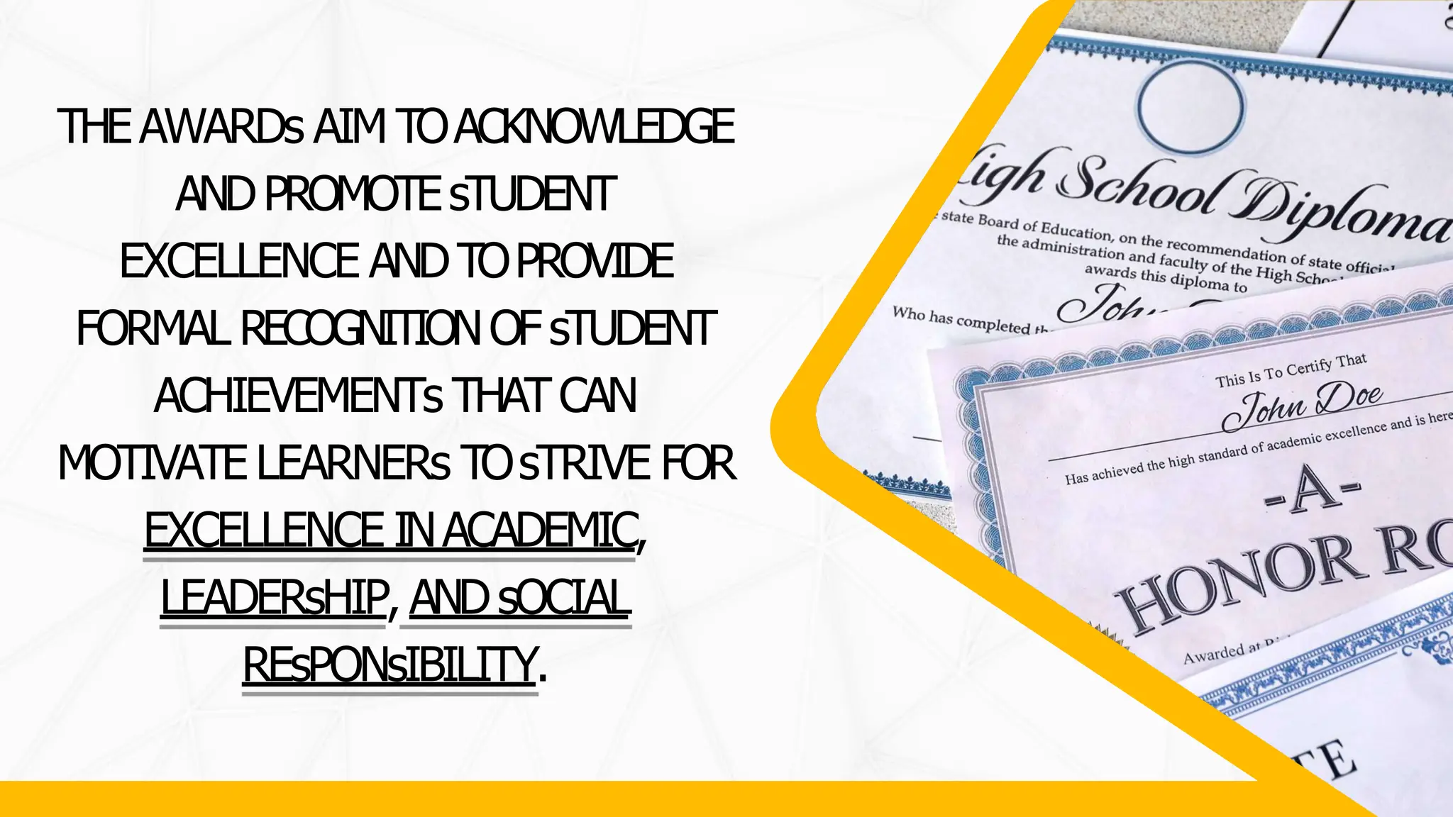 The Award for Academic Excellence of Grade 1- 12 | PPTX