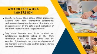 The Award for Academic Excellence of Grade 1- 12 | PPTX