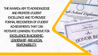 The Award for Academic Excellence of Grade 1- 12 | PPTX