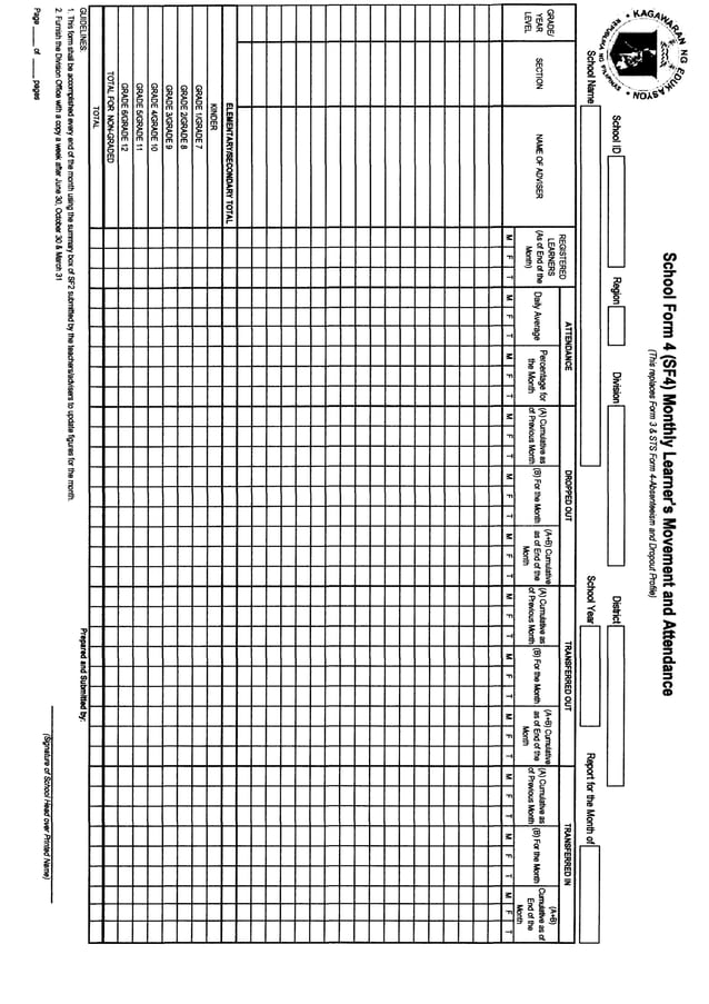 Deped order no.4,s2014 modified school forms | PDF