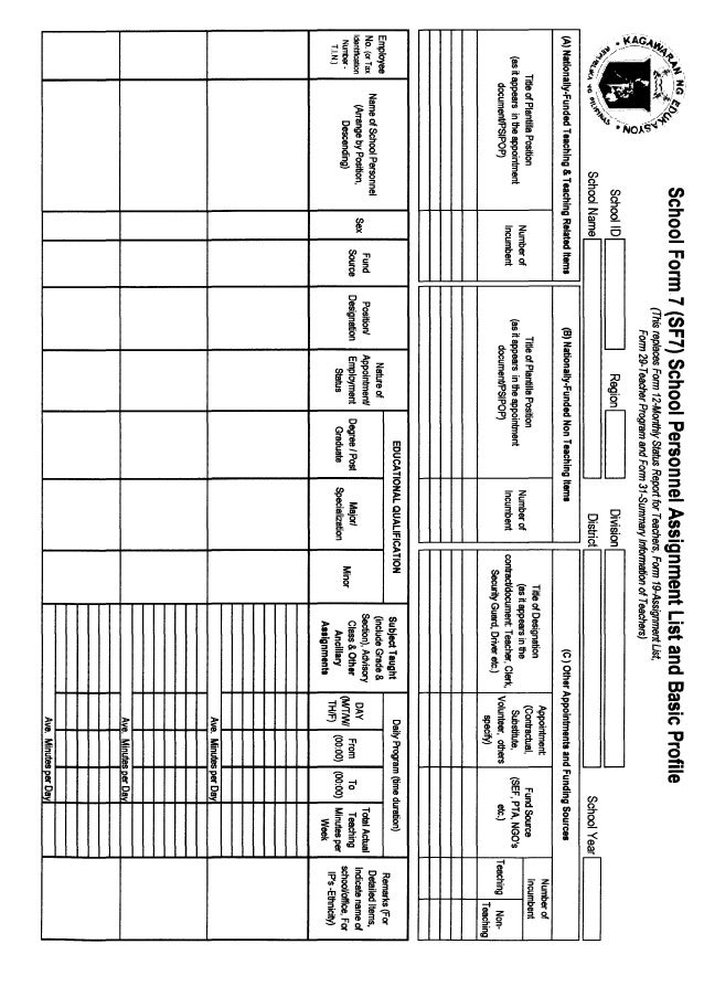 Deped order no.4,s2014 modified school forms