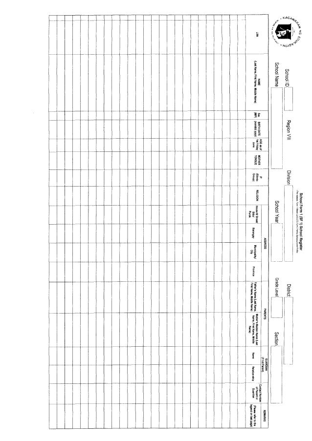 Deped order no.4,s2014 modified school forms