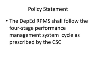 RPMS | PPTX