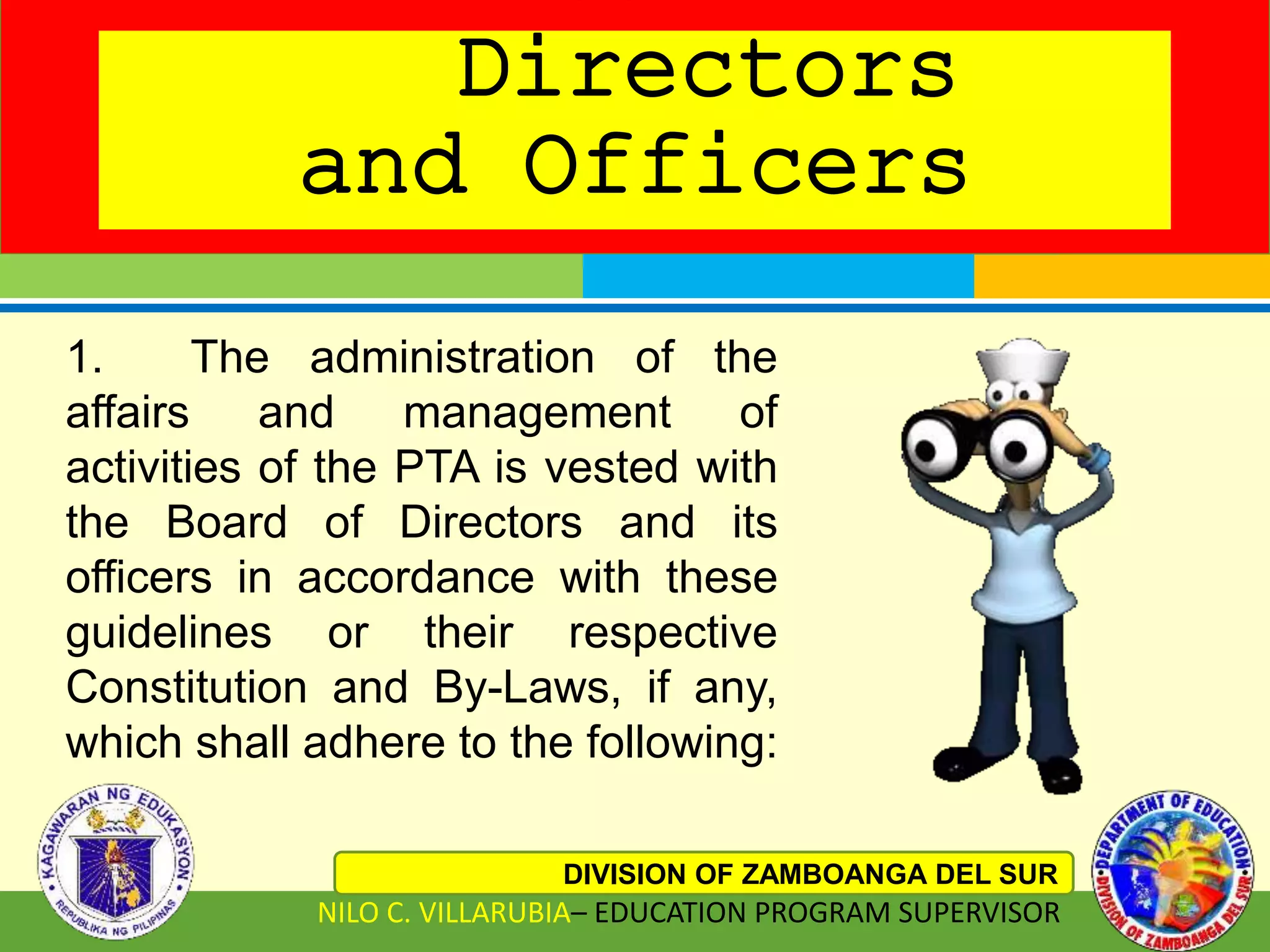 DO 54, s. 2009 - Revised Guidelines Governing Parents-Teachers Associations (PTAs) at the School ...