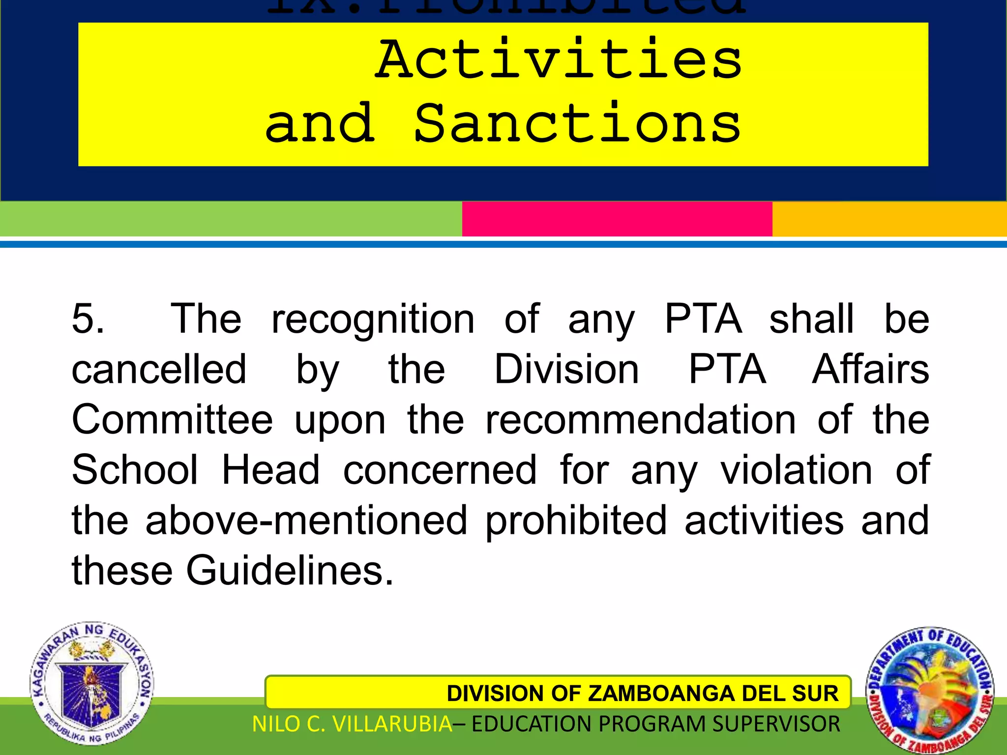 DO 54, s. 2009 - Revised Guidelines Governing Parents-Teachers ...