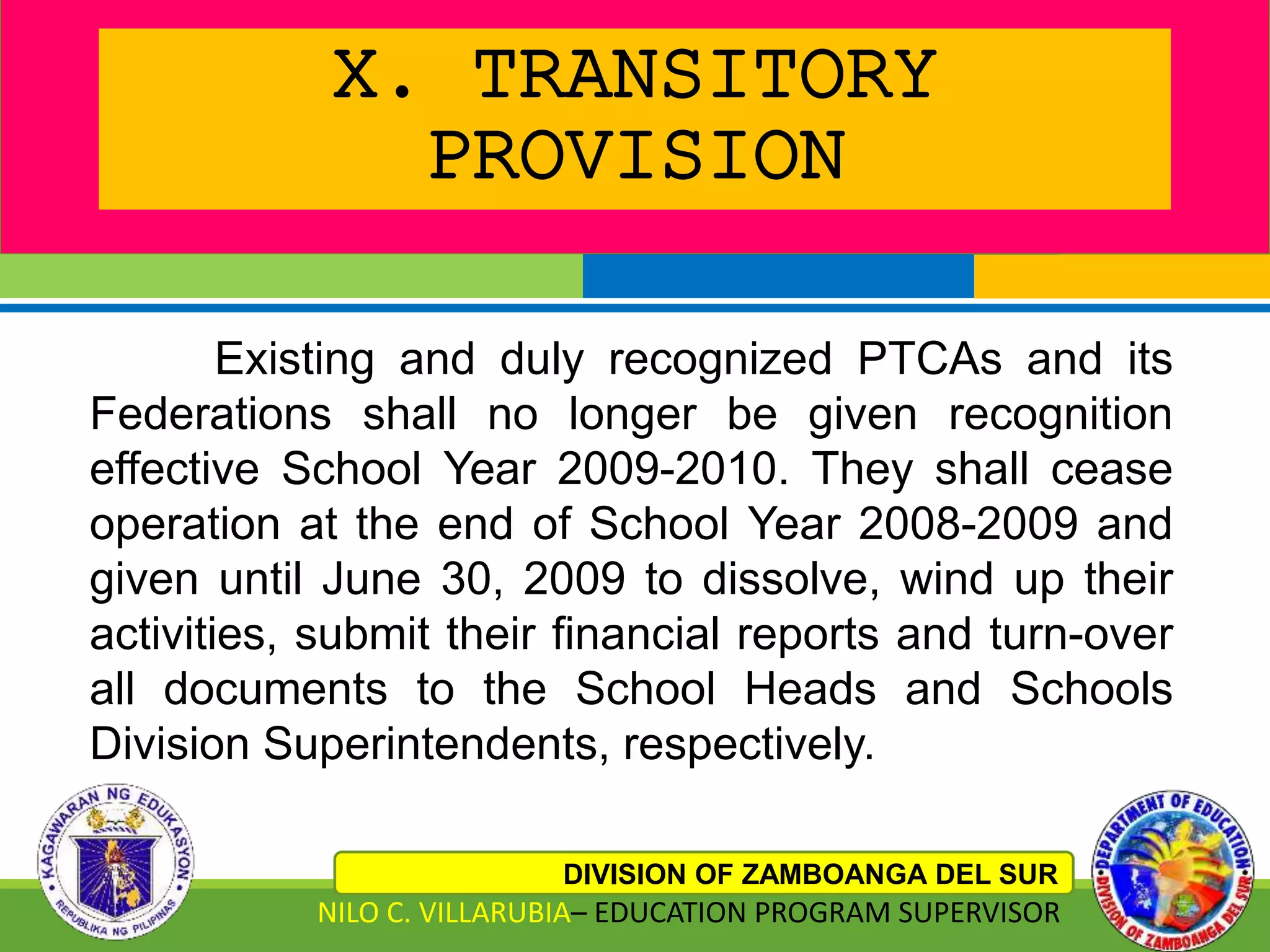 DO 54, s. 2009 - Revised Guidelines Governing Parents-Teachers ...