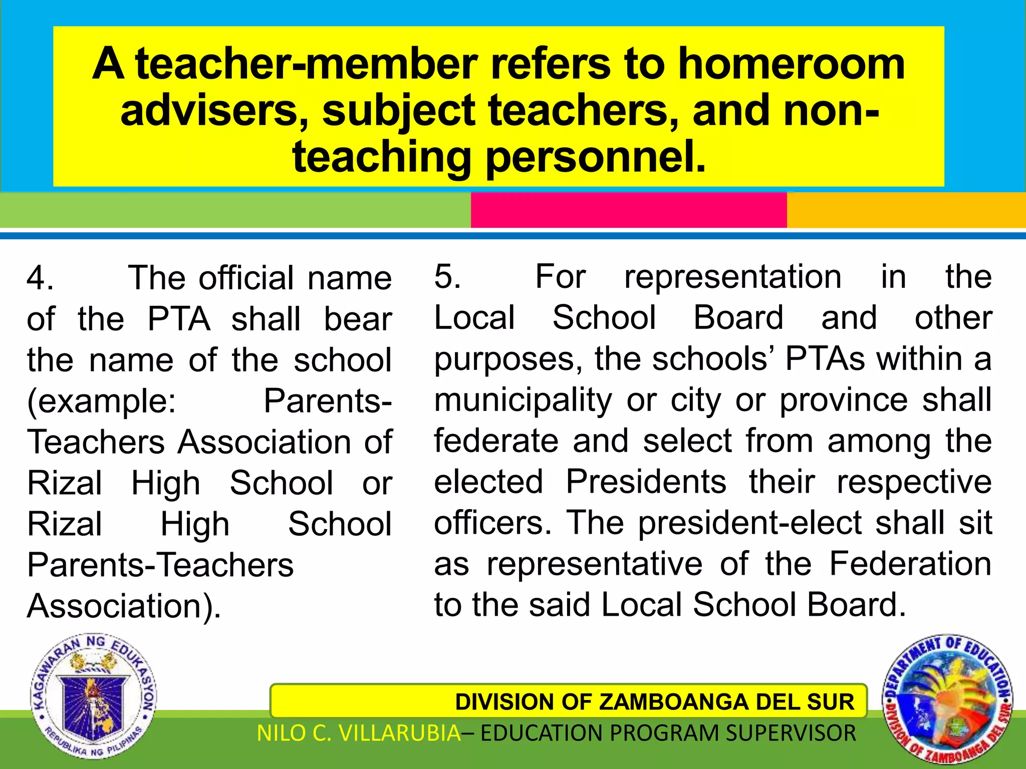 DO 54, s. 2009 - Revised Guidelines Governing Parents-Teachers ...