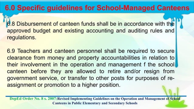 Dep ed order no. 8 s. 2007 | PDF