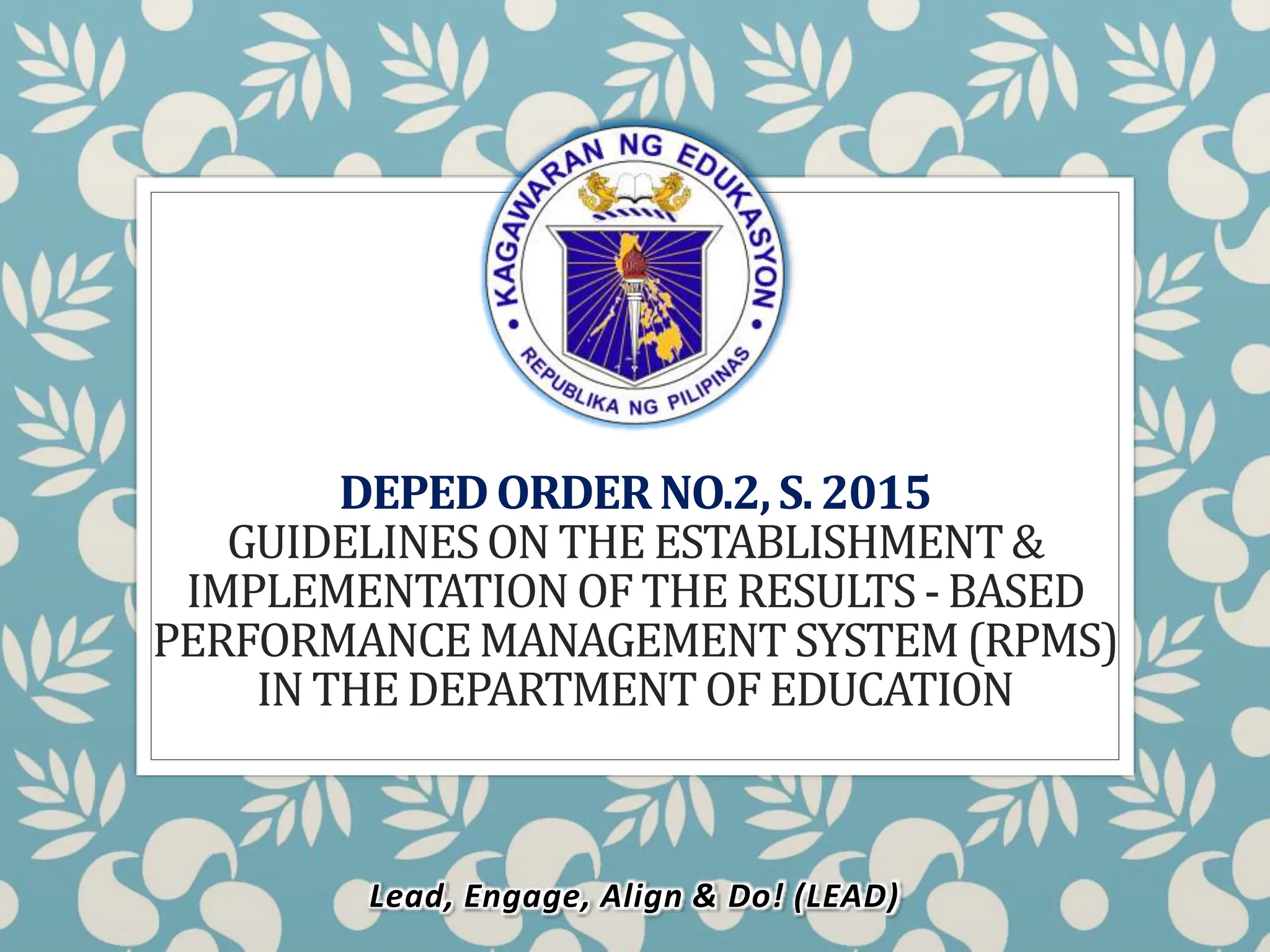 _deped_order_no._2_rpms RPMS of All teachers | PPTX | Professional ...