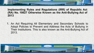 DEPED ORDER NO. 55, s. 2013 antibullying act.pptx