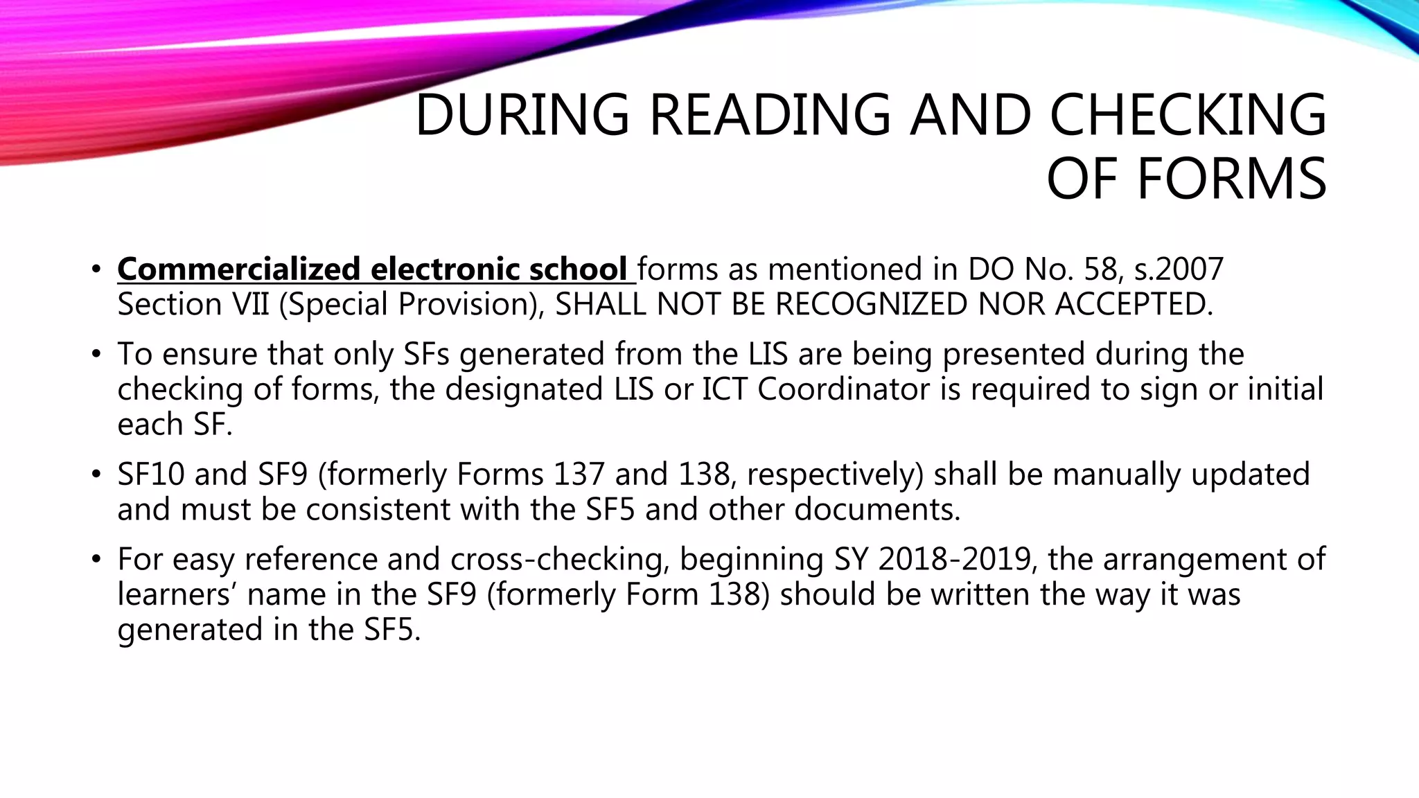 Deped Order No 11, s.2018 "Guidelines on the Preparation and Checking ...