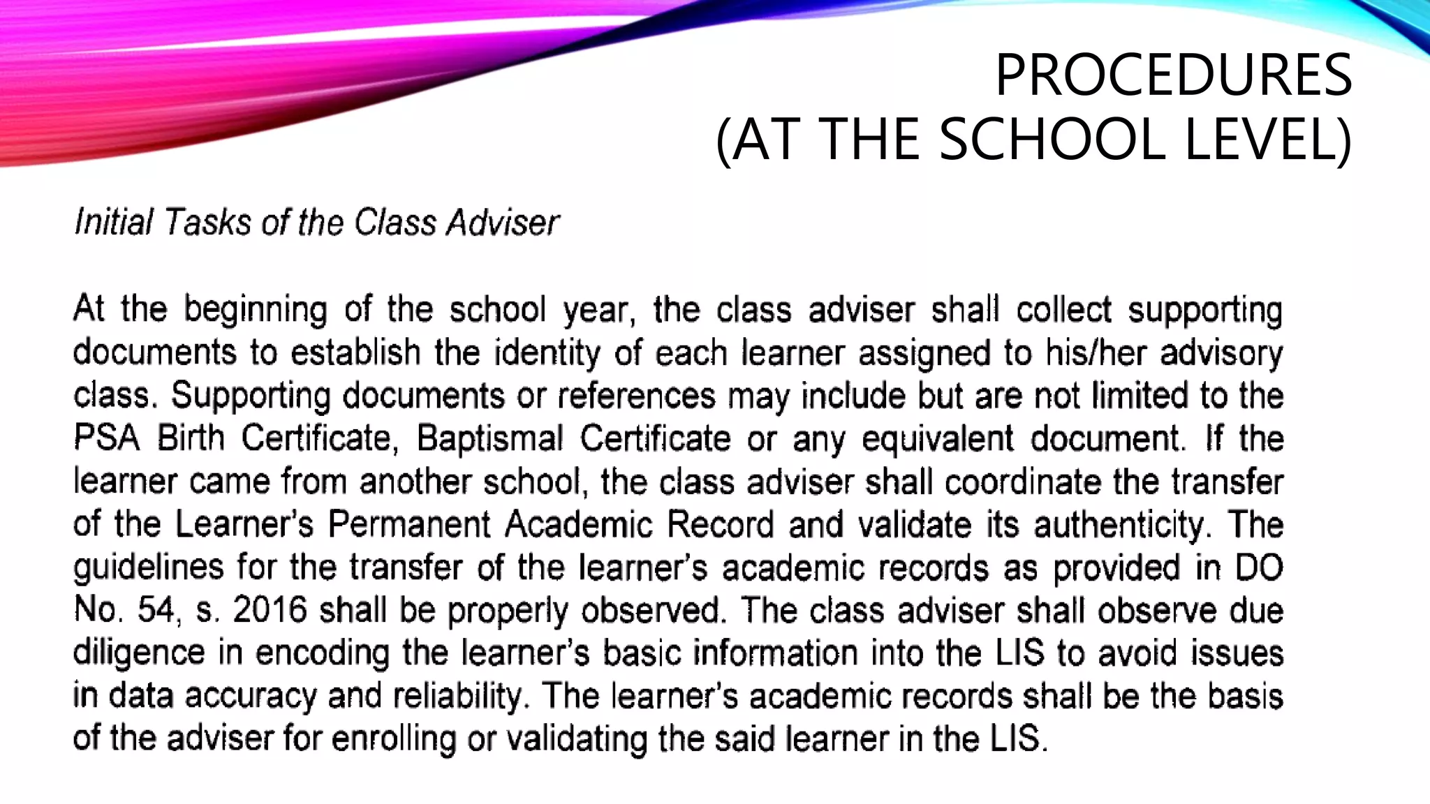 Deped Order No 11, s.2018 "Guidelines on the Preparation and Checking ...