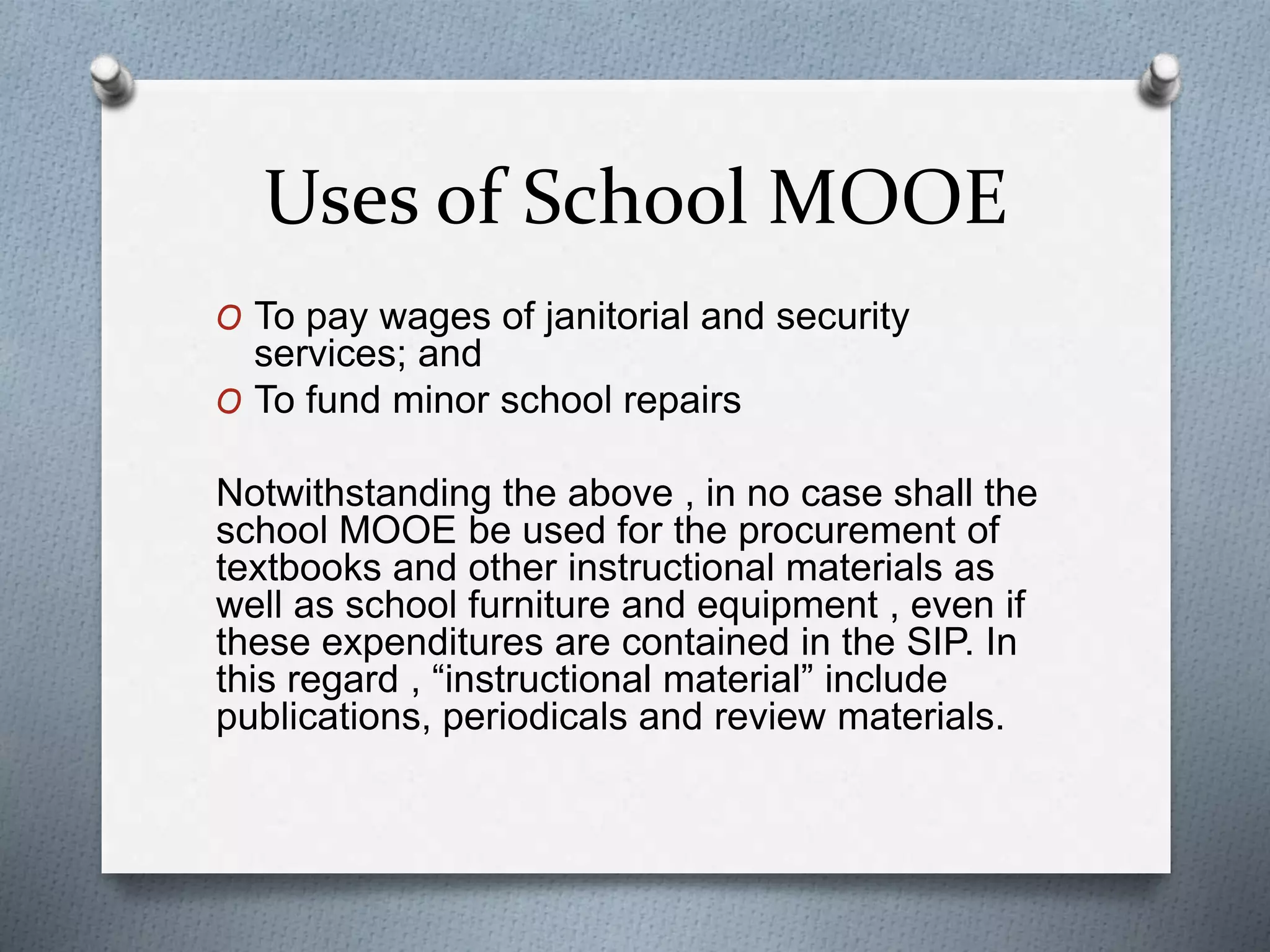 Dep ed order no 12...mooe