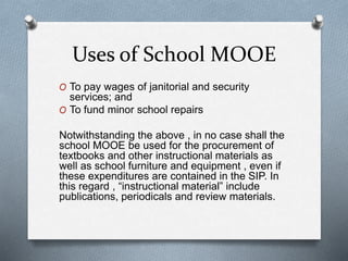 Dep ed order no 12...mooe