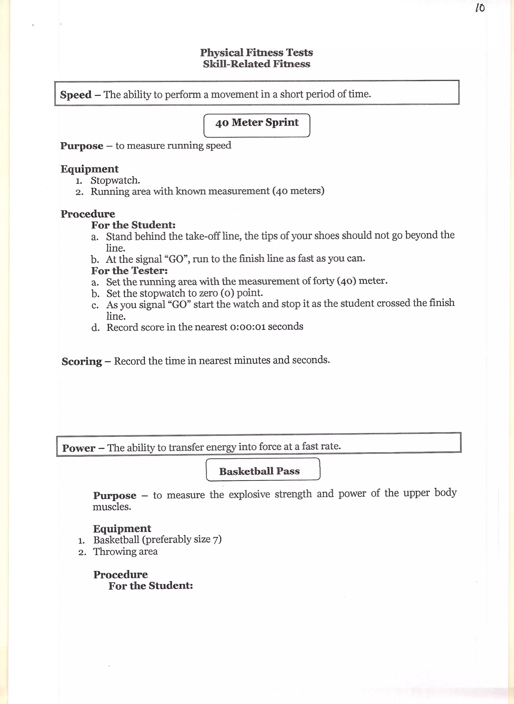 Dep ed physical fitness test | PDF