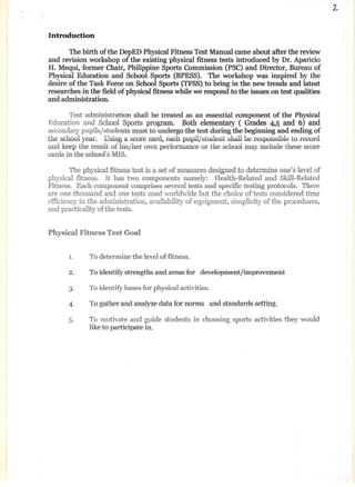 Dep ed physical fitness test | PDF