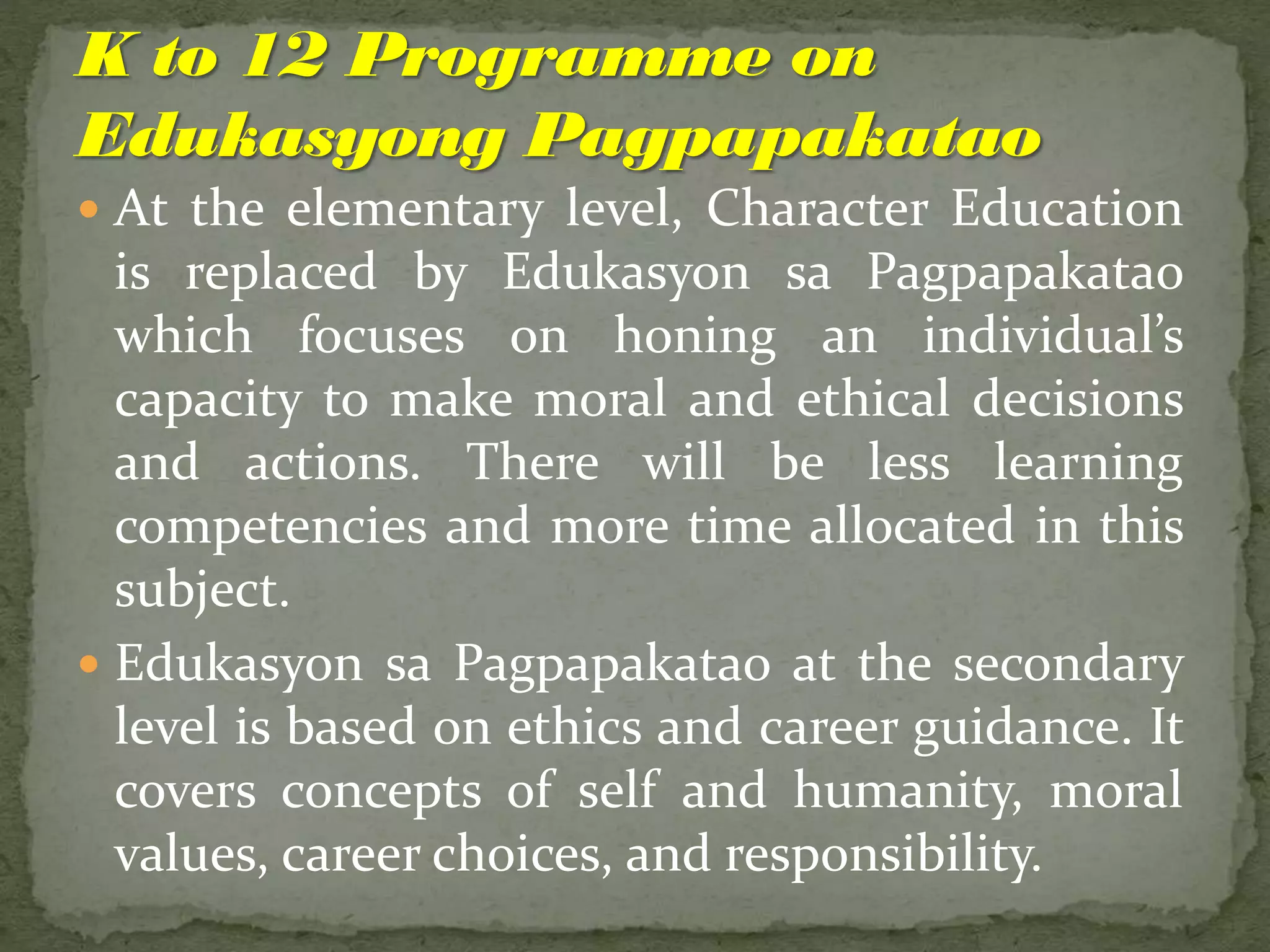 Deped Values Education Program | PPTX